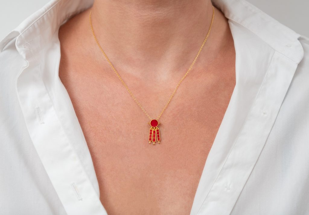 Pendant with Enamel - CHRONOS