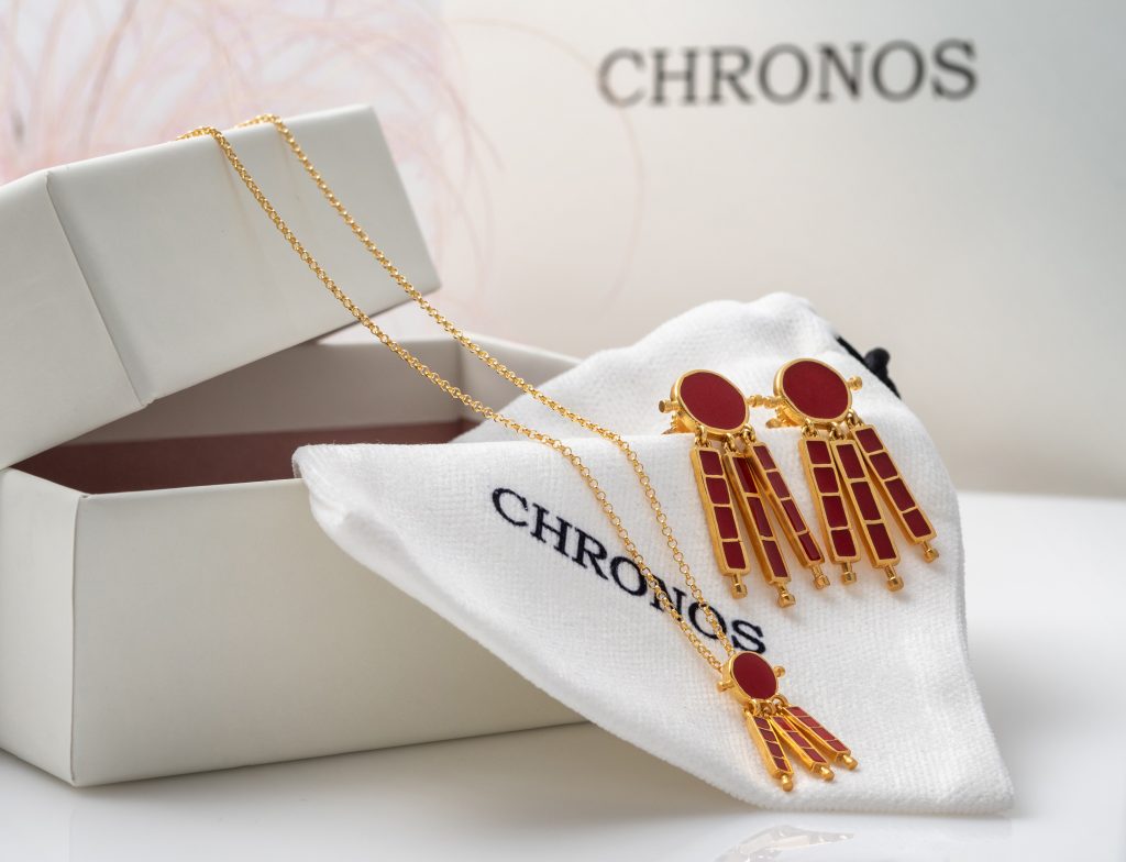 Pendant with Enamel - CHRONOS