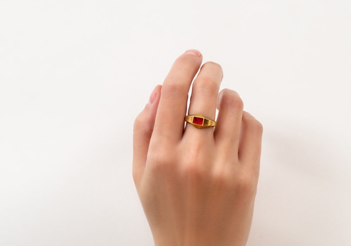 Ring with Enamel - CHRONOS