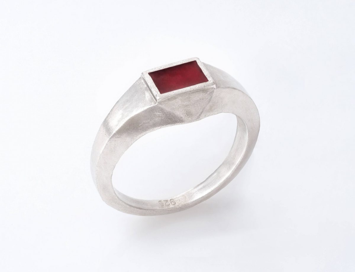 Ring with Enamel - CHRONOS