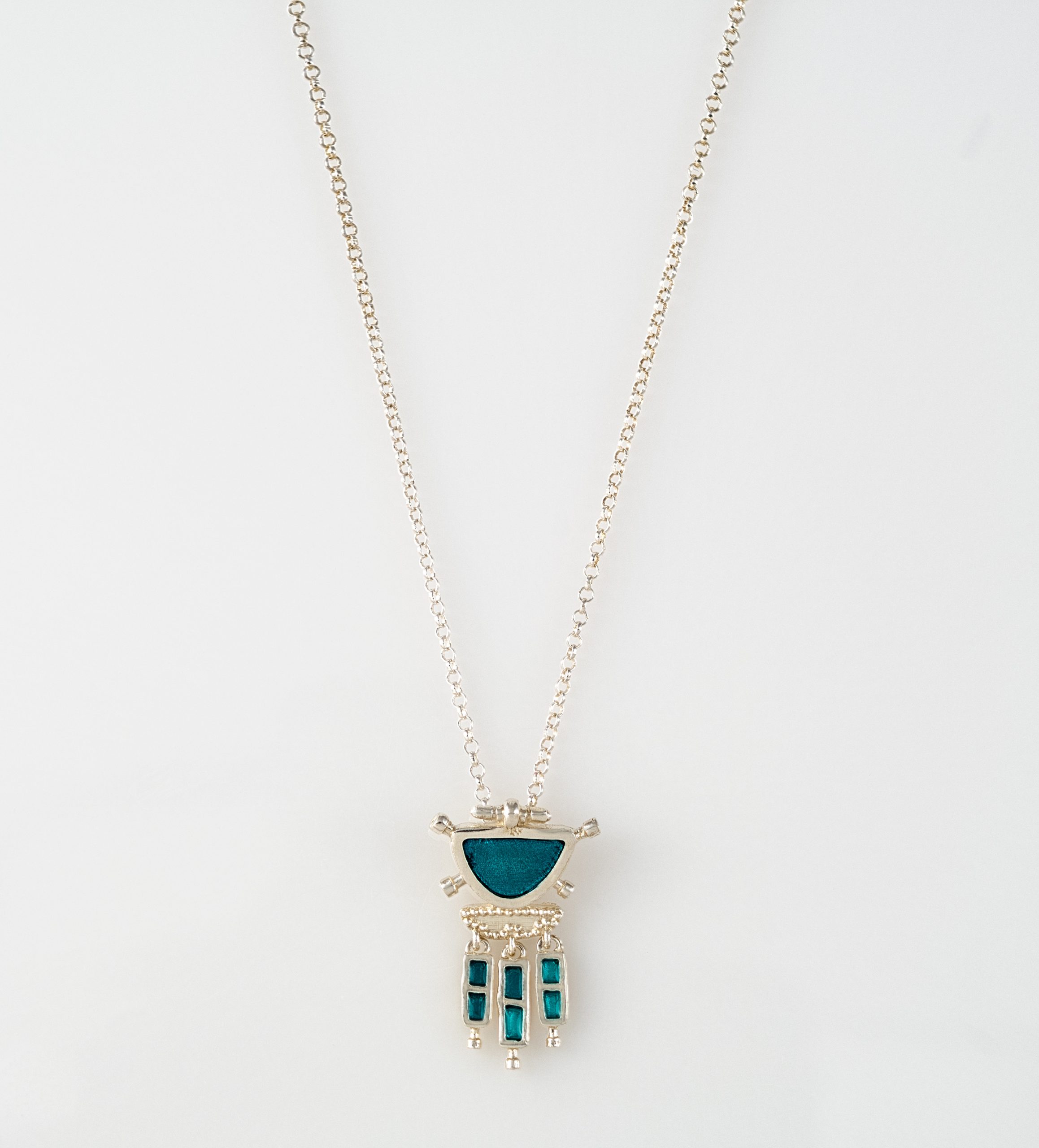 Pendant with Enamel - CHRONOS