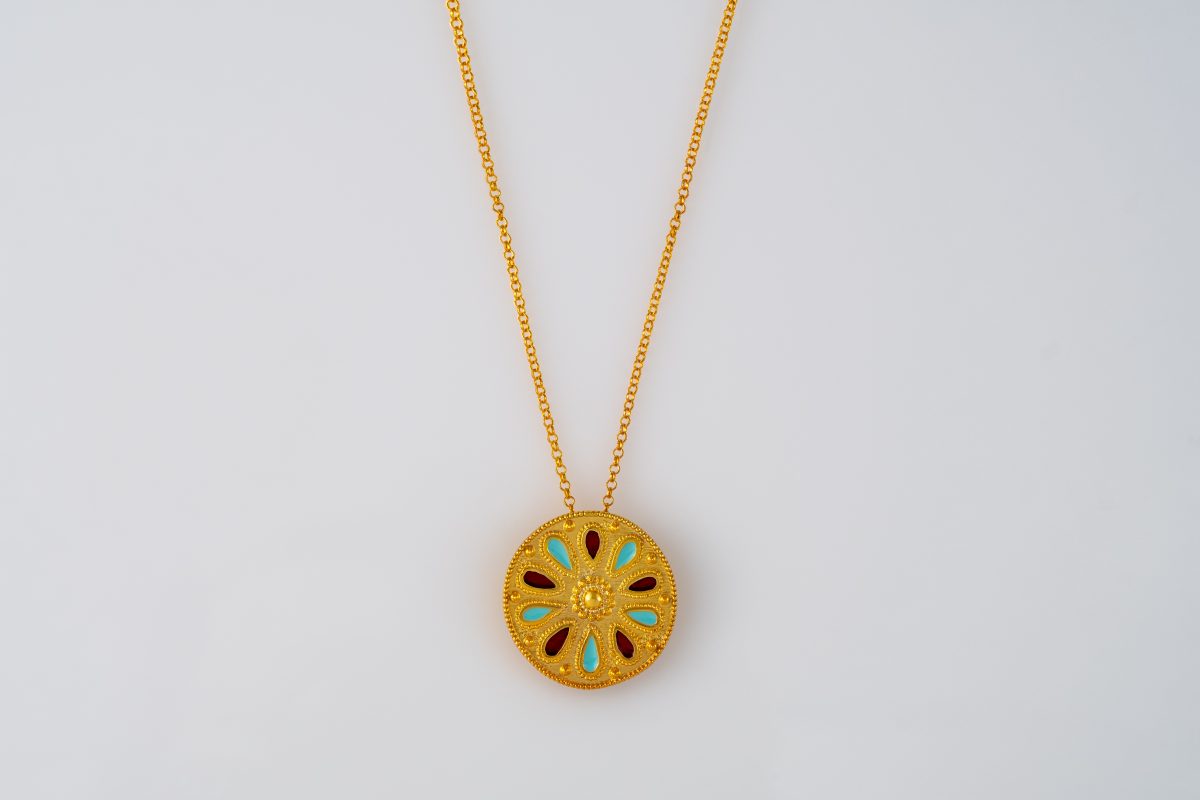 Pendant with Enamel - CHRONOS